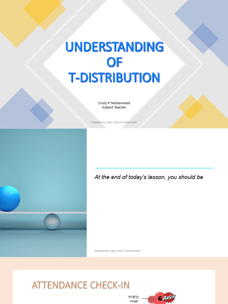 008 Understanding of t Distribution | PDF | Confidence Interval | Percentile