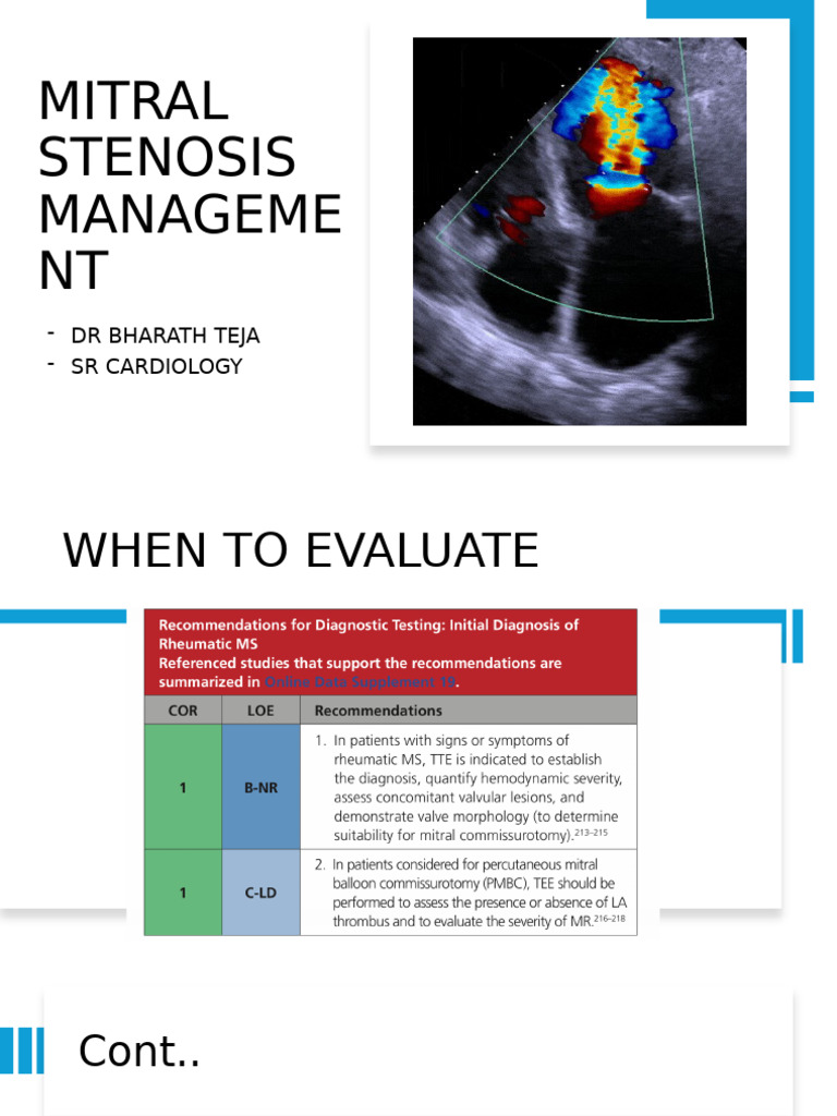 Treatment of Mitral Stenosis | PDF | Cardiovascular System | Diseases And Disorders