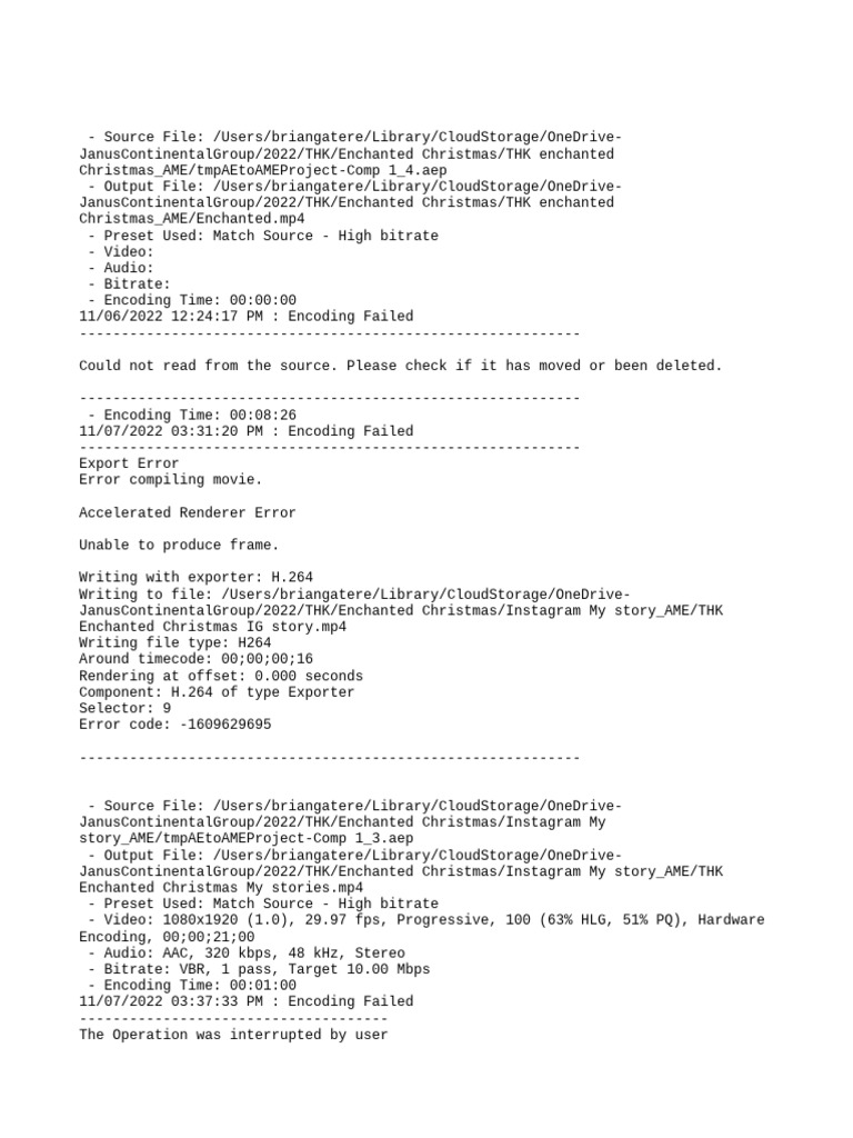 A Me Encoding Error Log | PDF | Computing | Computer File Formats