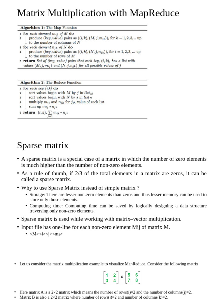 Matrix Multiplication With MapReduce | PDF | Matrix (Mathematics) | Map Reduce