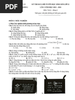 Đề thi thử HSG lần 1 năm 2025 | PDF