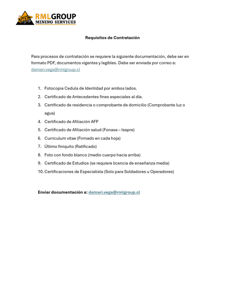 RLM Requisitos | PDF