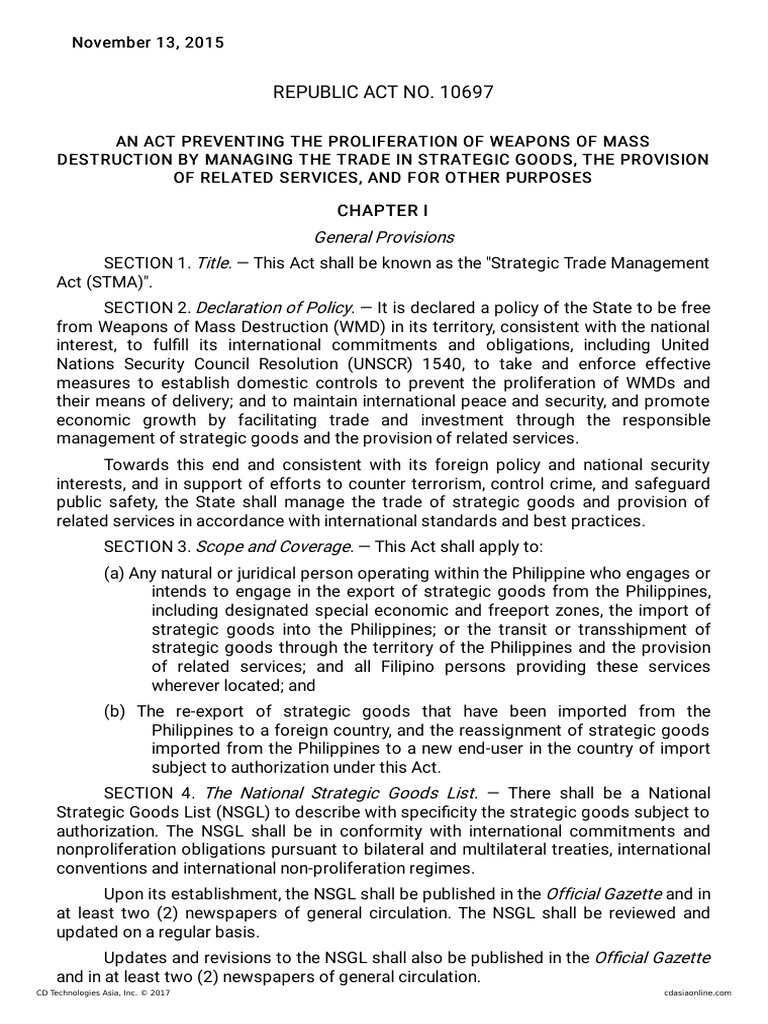 Strategic Trade Management Act Overview | PDF | Asset Forfeiture | Crimes