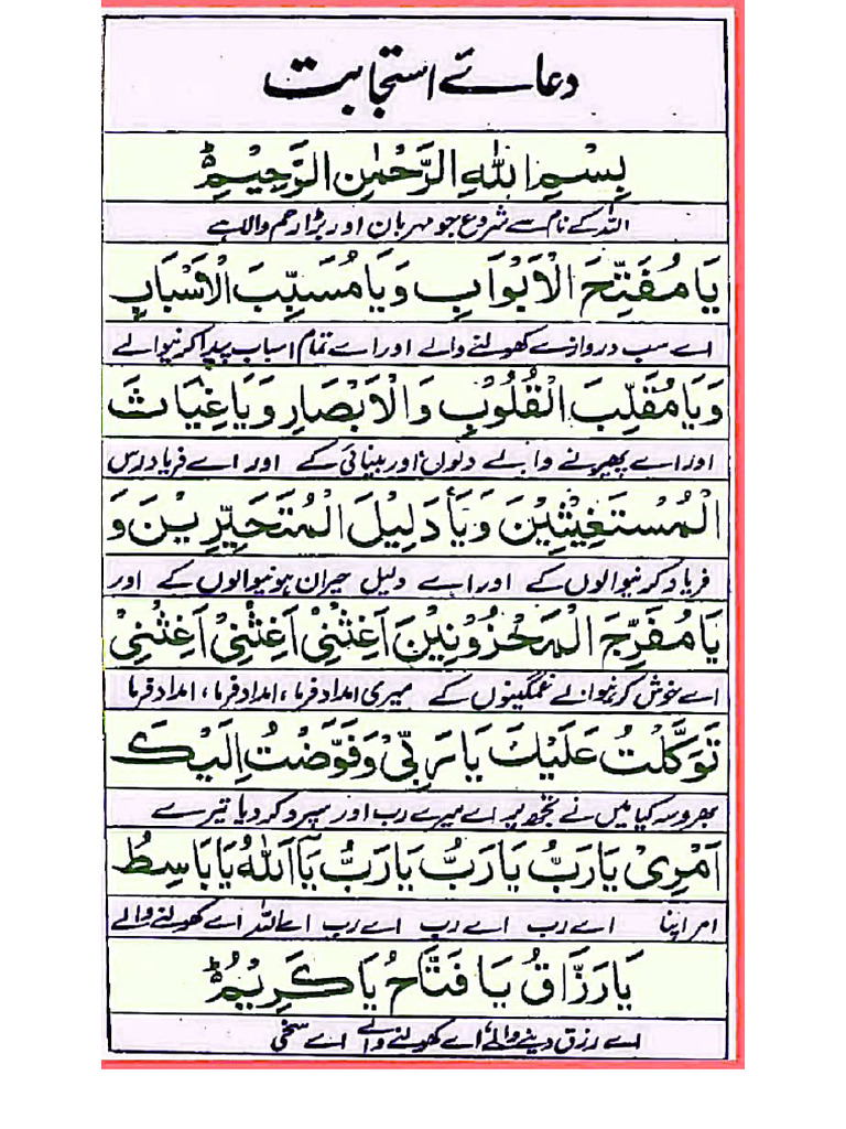 Dua Istijabat | PDF