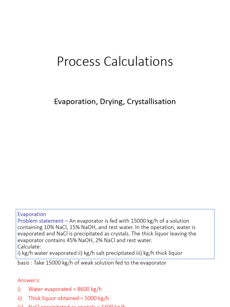 Evaporation, Drying, Crystallisation | PDF | Crystallization | Solubility