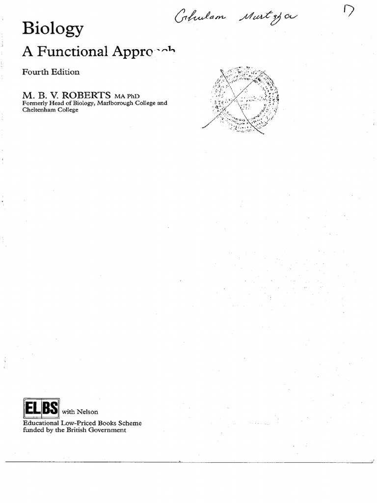 Biology A Functional Approach | PDF