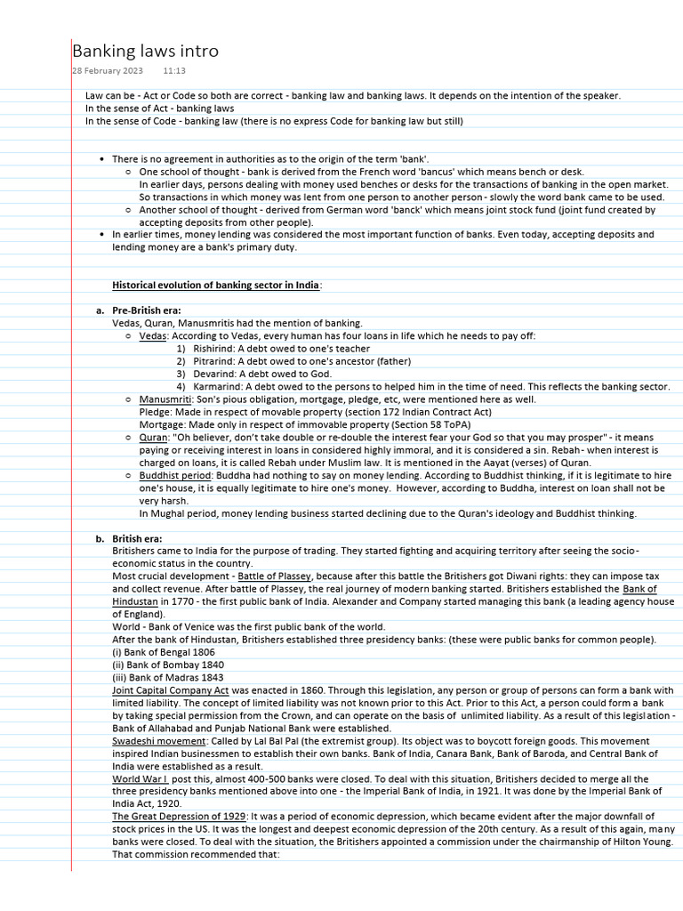 Banking Laws | PDF | Banks | Lien