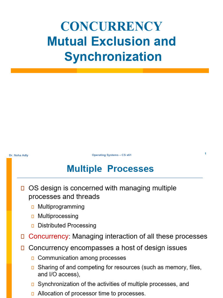 Lecture 05 Concurrency And Mutual Exclusion Pdf Process Computing Synchronization