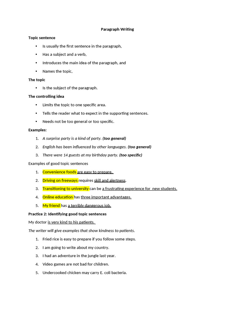 Course Material Paragraph Structure | PDF | Human Communication ...