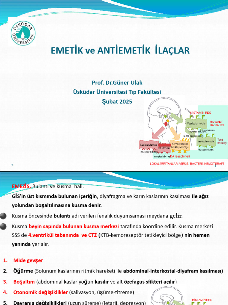 4.Emetik ve Antiemetik ilaçlar | PDF