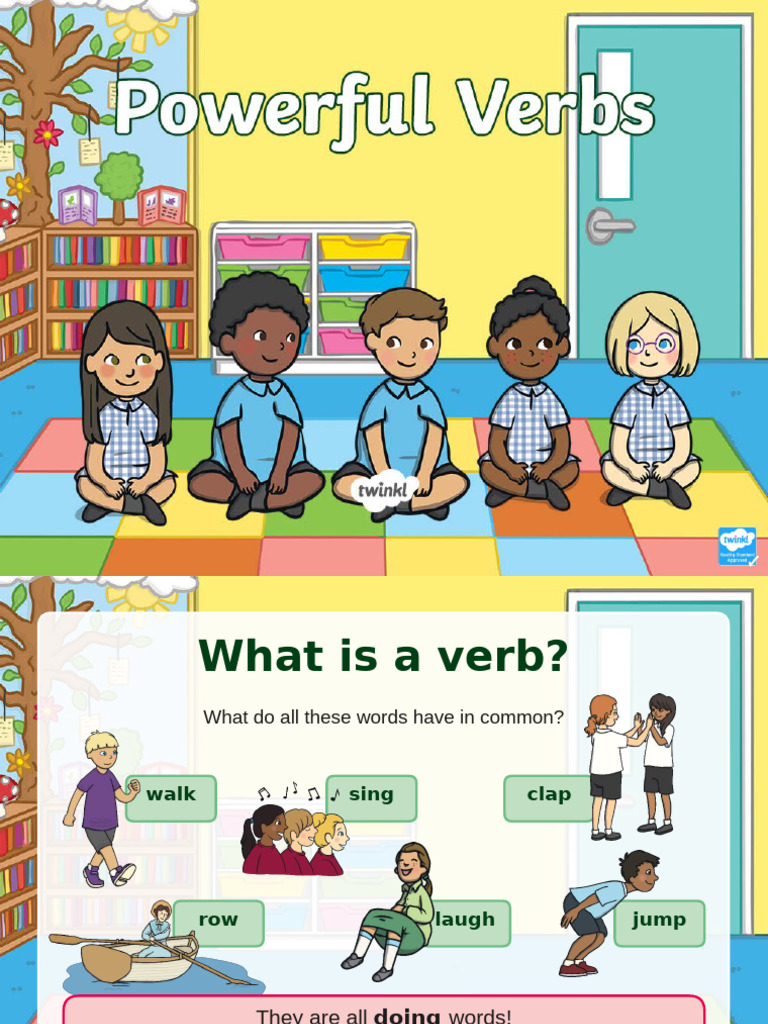 t l 9344 Ks1 Powerful Verbs Powerpoint Powerpoint Ver 2 | PDF
