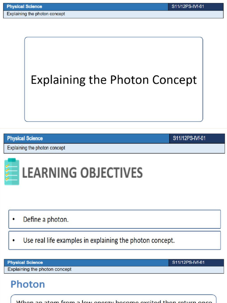 Explaining The Photon Concept | PDF