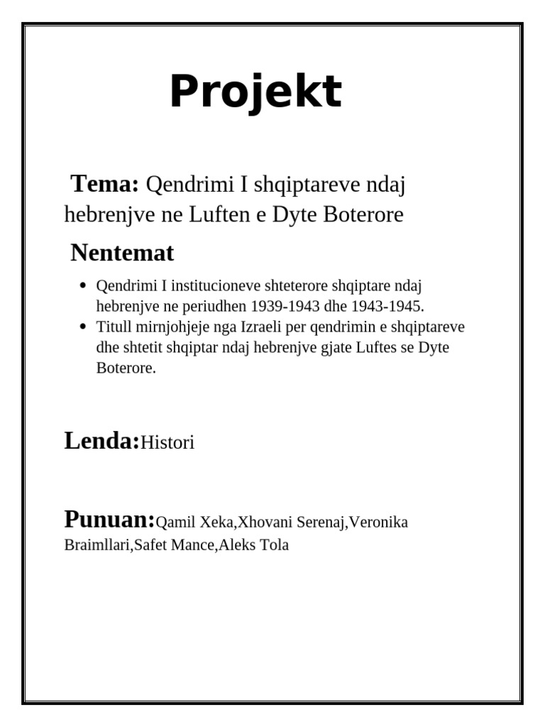 Projekt Histori | PDF