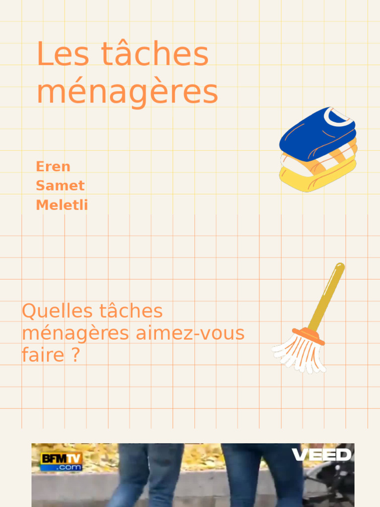 Tâches Ménagères et Gérondif en Français | PDF