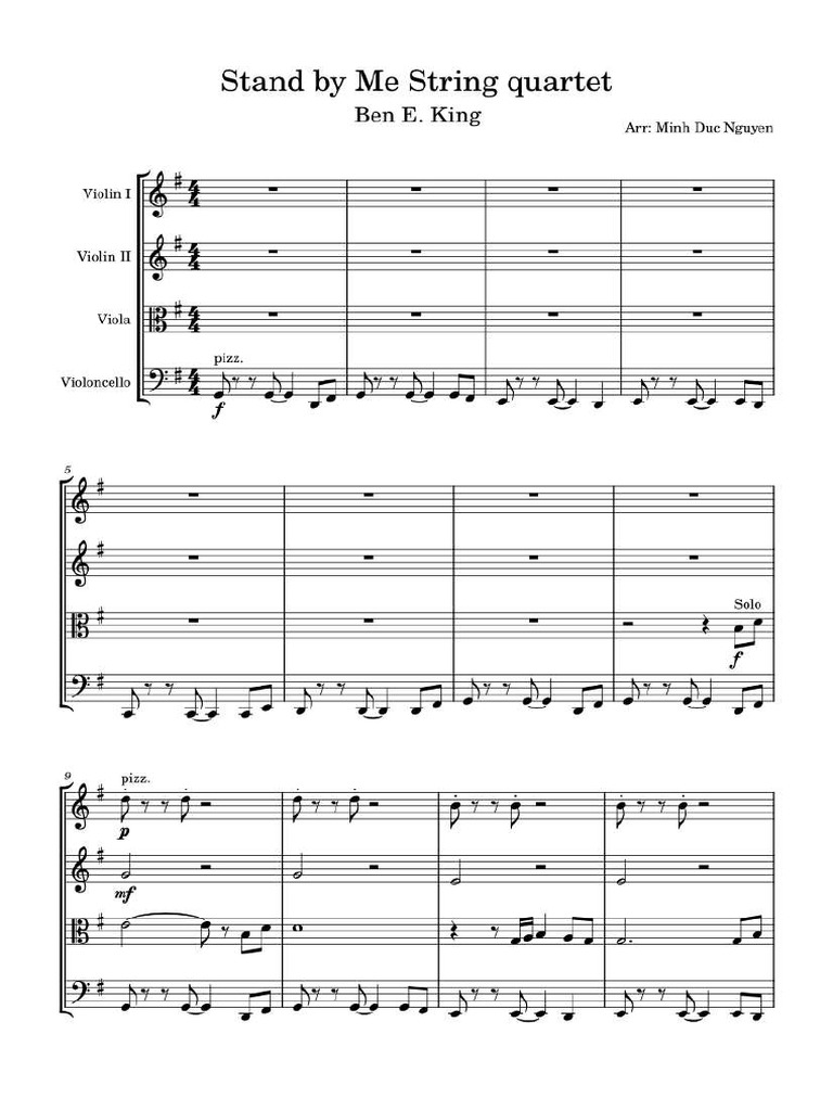 Stand by Me (String Quartet) | PDF