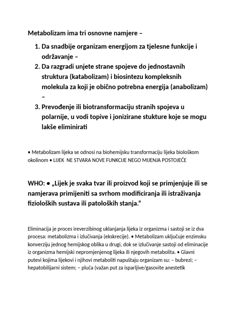 Metabolizam | PDF
