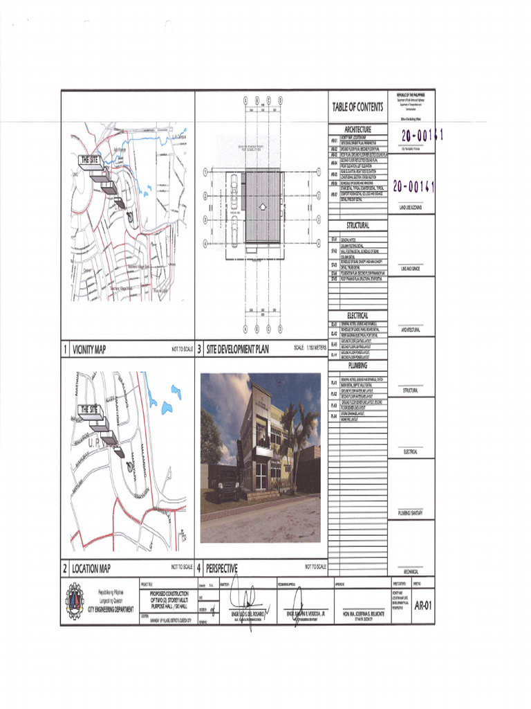 PLAN 20 00141 Proposed Construction of Two 2 Storey Multi PurposeSK ...