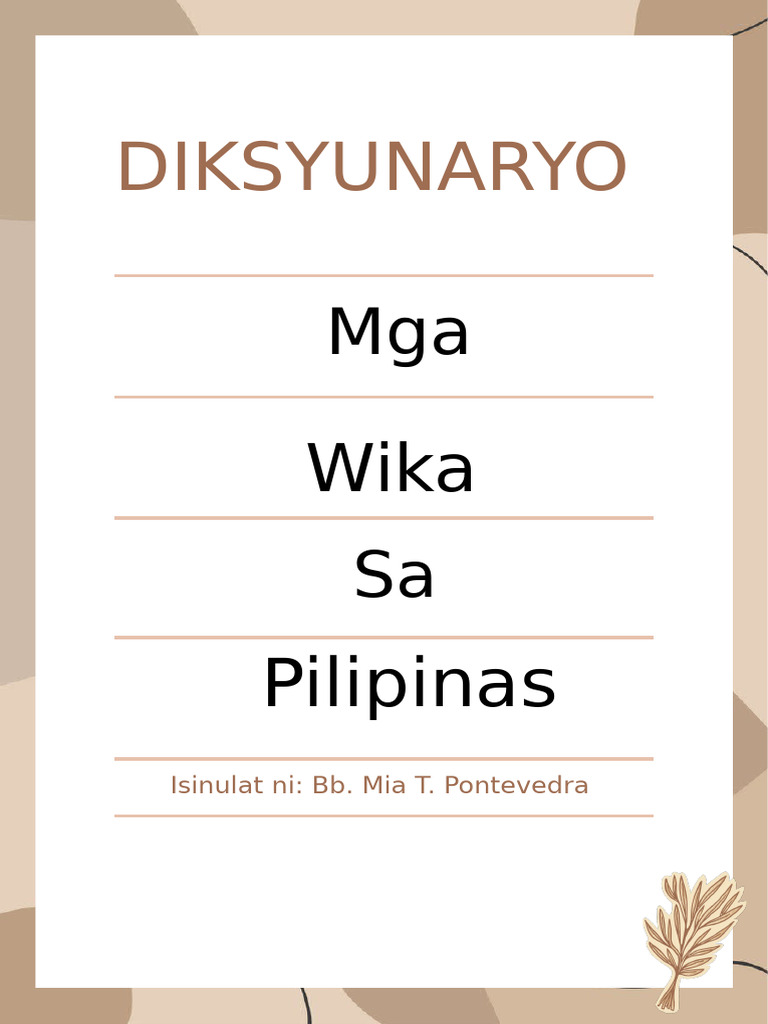 Diksyunaryo - PPTX - 20250101 - 211058 - 0000 | PDF