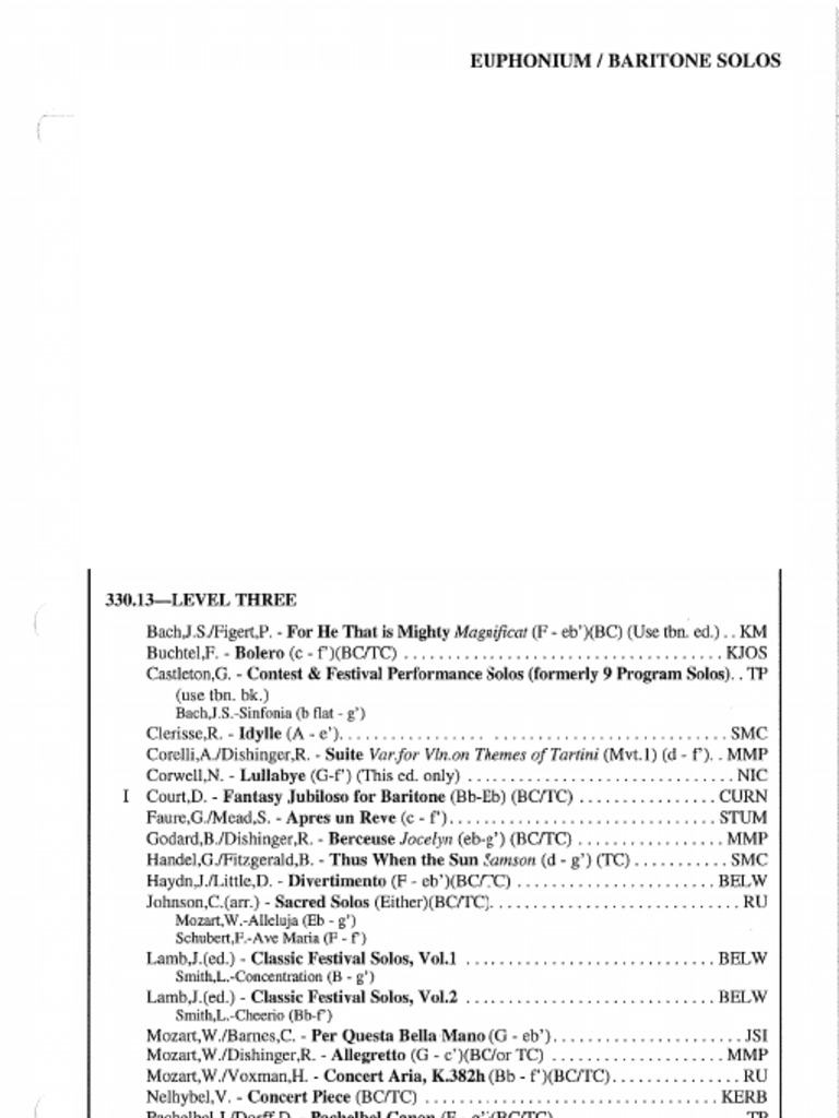 Baritone | PDF