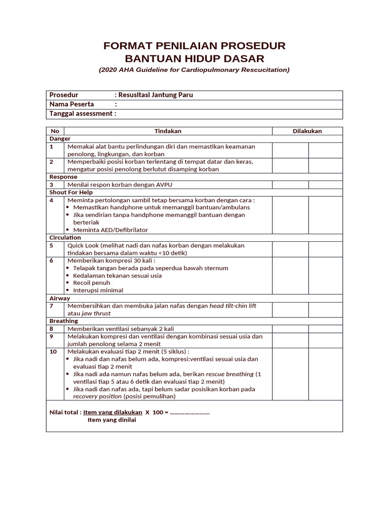 Format Penilaian BHD | PDF