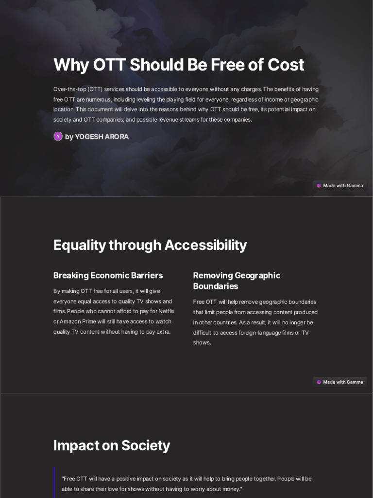 Benefits of Free OTT Services | PDF | Streaming Media | Cyberspace