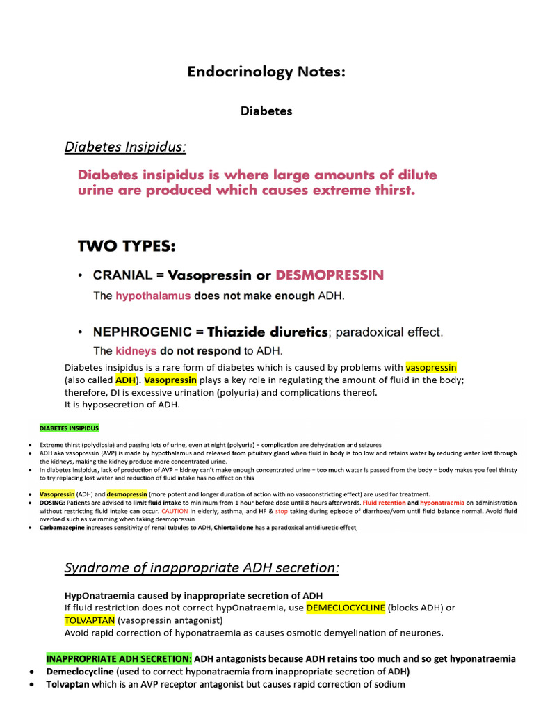 Endocrinology COMBINED NEW Notes.docx | PDF | Hormone Replacement ...
