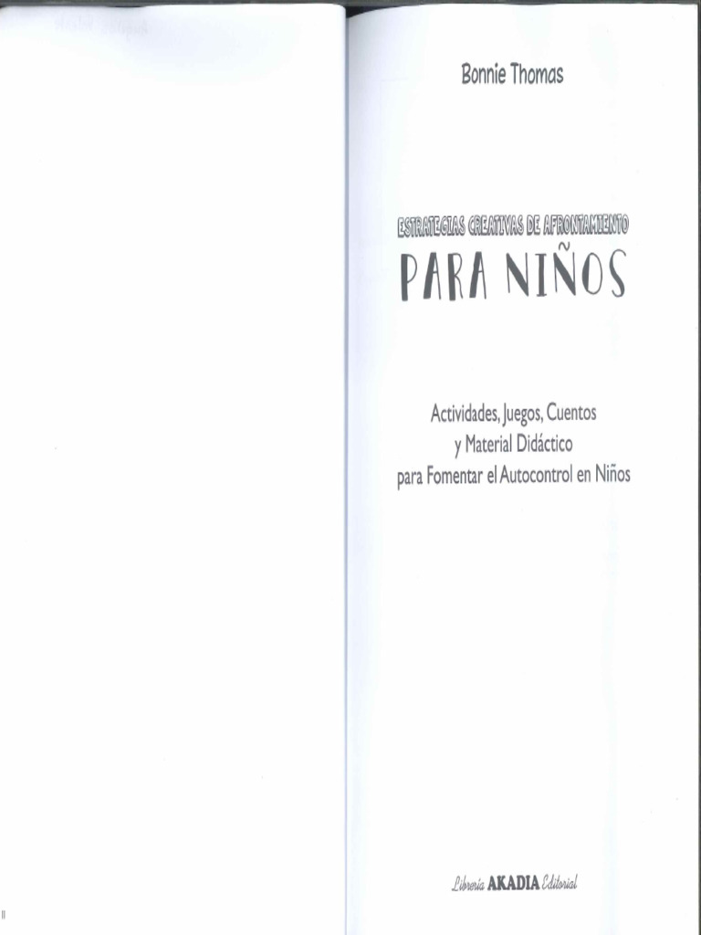 Estrategias Creativas de Afrontamiento para Niños, de Bonnie Thomas ...