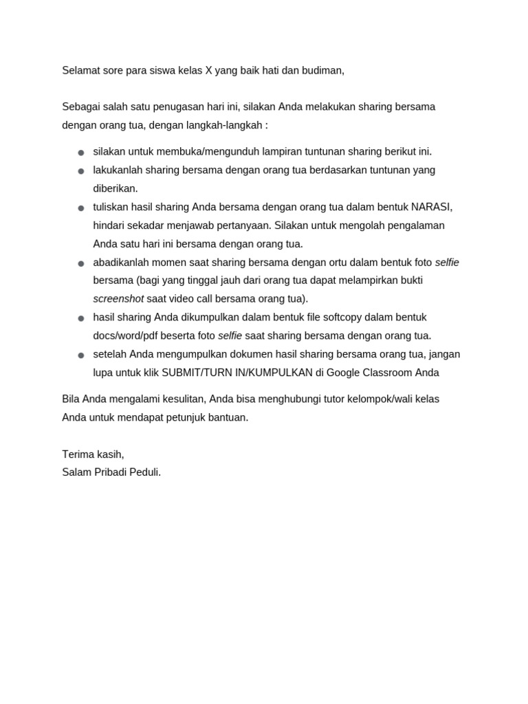 Menjadi Pribadi Peduli Terhadap Diri Sendiri | PDF