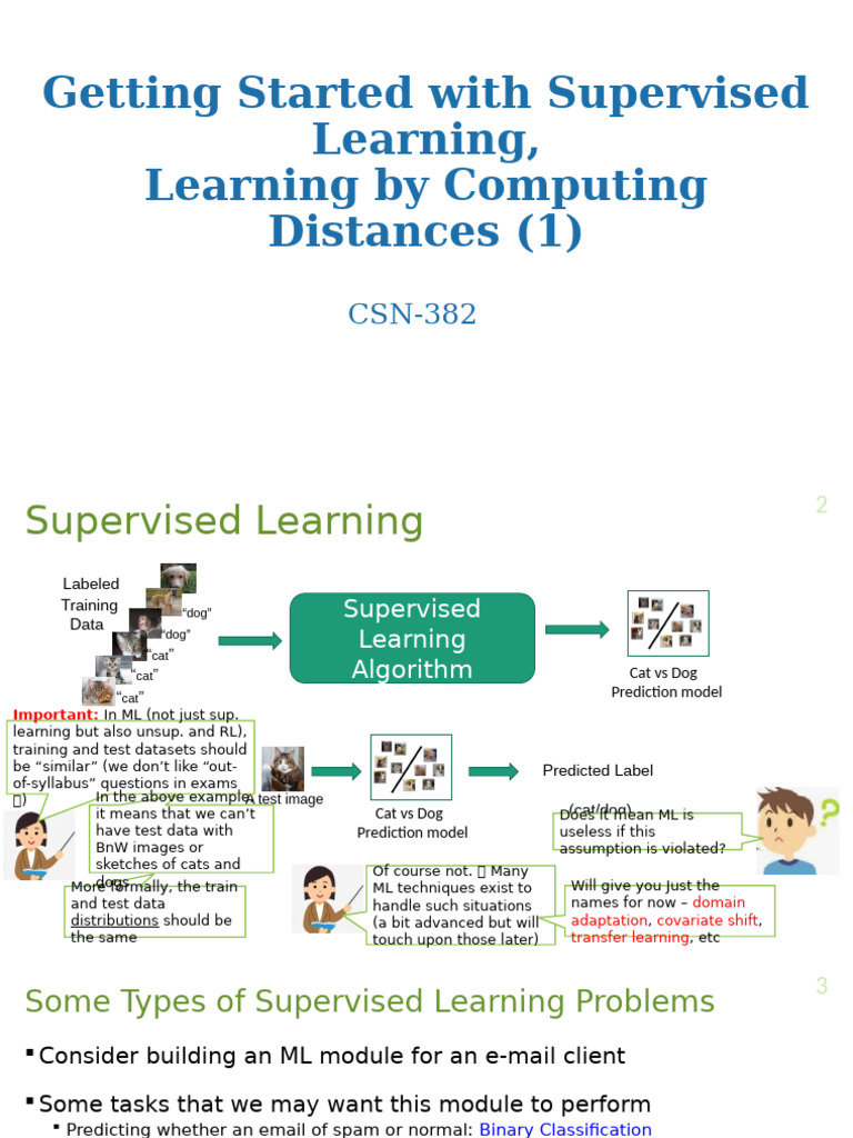 04-05-Supervised Learning by Computing Distances | PDF | Machine Learning | Vector Space