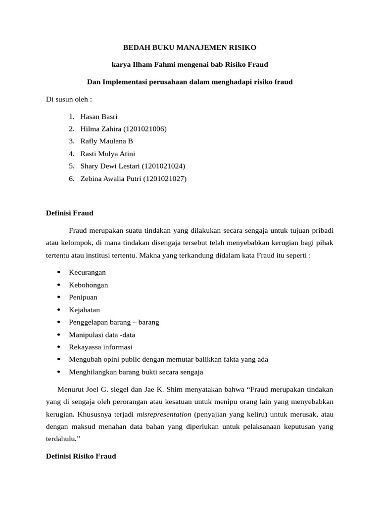 Kel 3 - MNJ Risiko | PDF