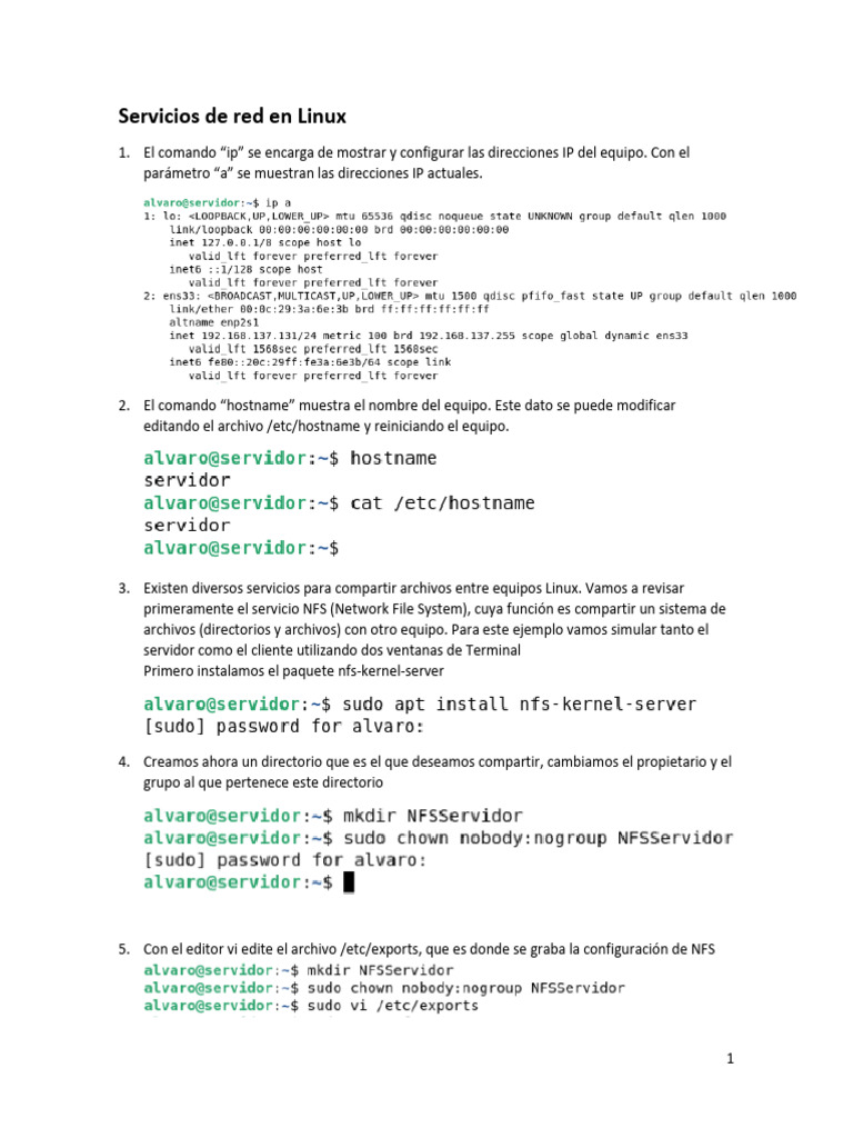 03 Servicios de Red en Linux | PDF | Protocolo de transferencia de archivos | Arquitectura de ...