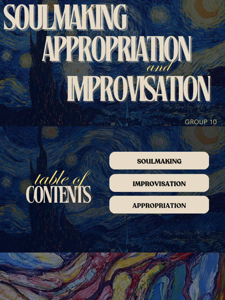 SOULMAKING, APPROPRIATION, AND IMPROVISATION | PDF | Improvisation | Image