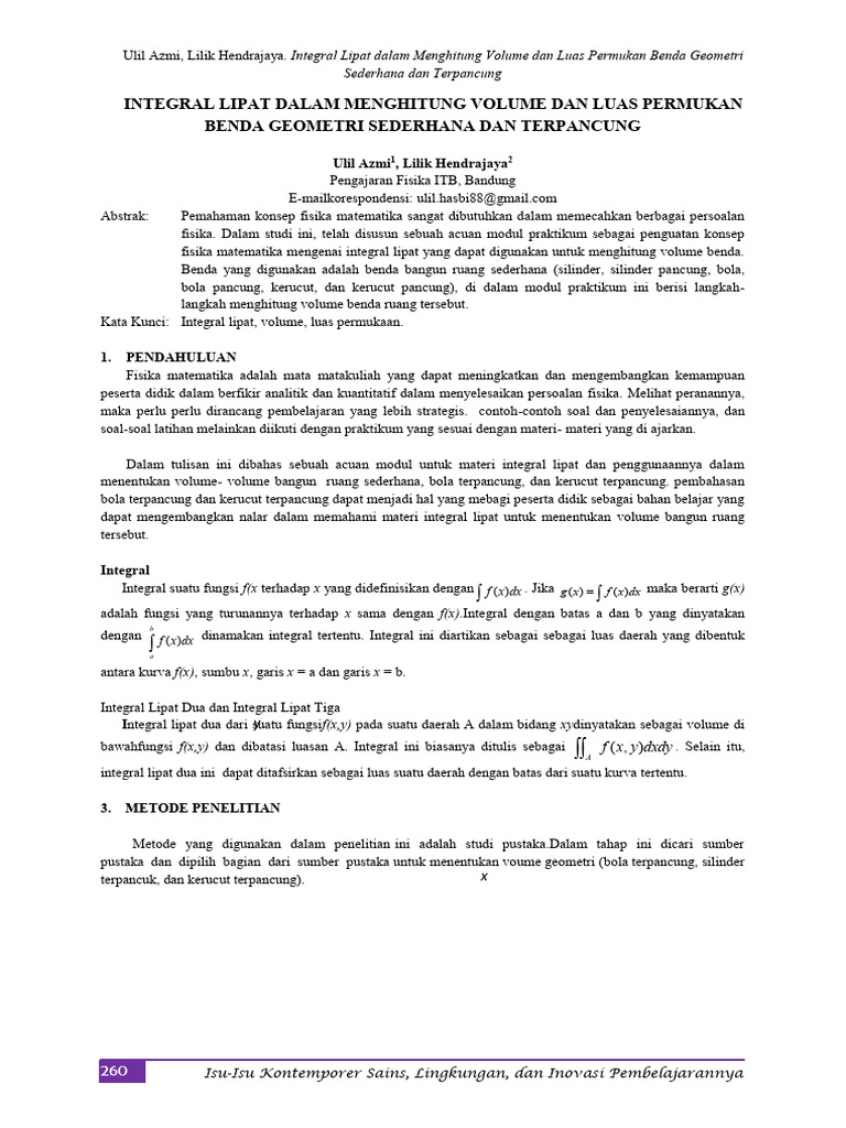 Menghitung Luas Dan Volume Kerucut | PDF