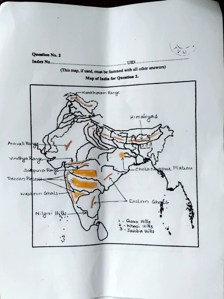 Map of India for Question 2 Analysis | PDF