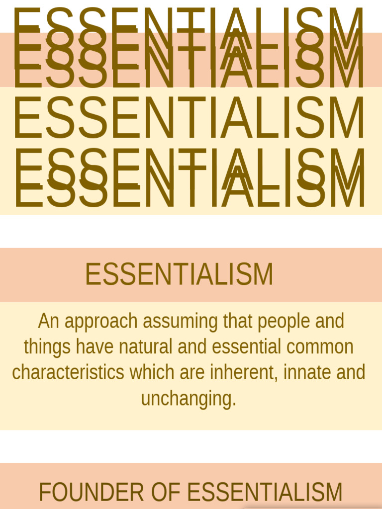 essentialism | PDF