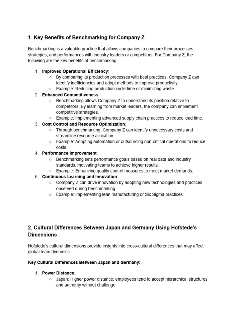 Management Case Study | PDF | Benchmarking | Corporate Social ...
