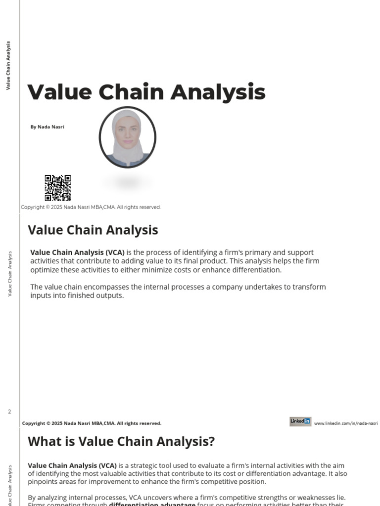 Value Chain Analysis | PDF | Value Chain | Competitive Advantage