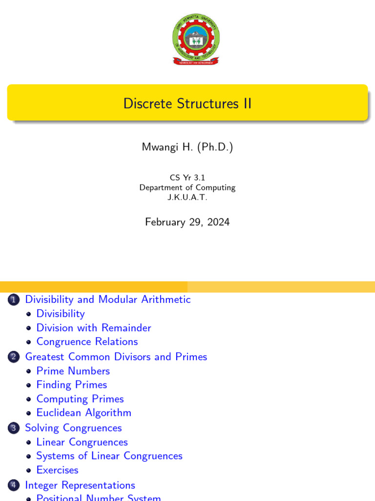 Number Theory: Divisibility & Congruences | PDF | Prime Number ...