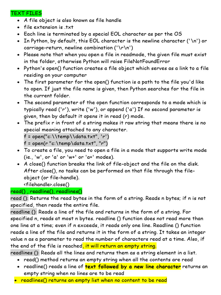 TEXT FILES | PDF | Computer File | Comma Separated Values