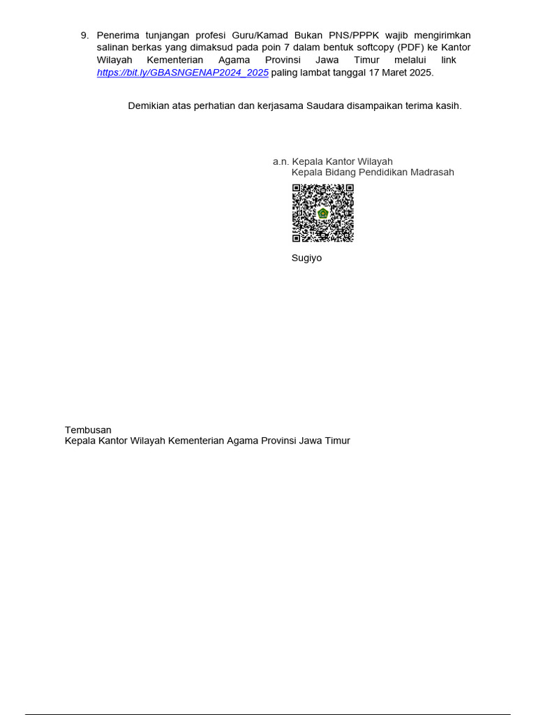 20250306141904202503051440288. Surat Edaran Penjadwalan Semester Genap EMIS GTK-2-3 | PDF