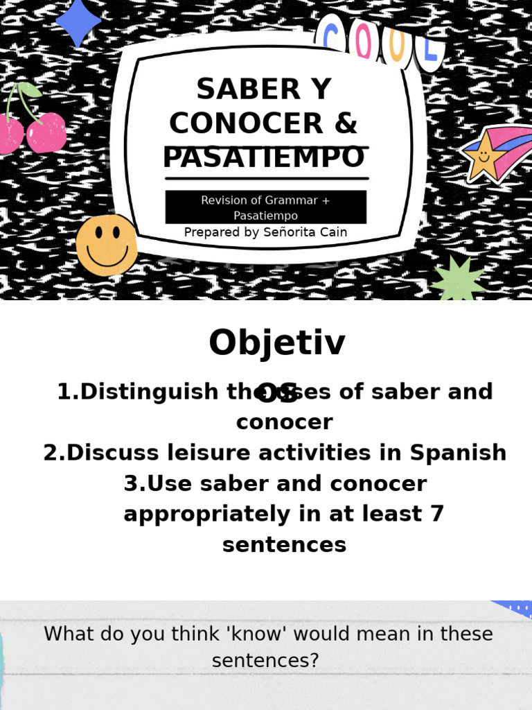 Saber Y Conocer + Pasatiempo | PDF