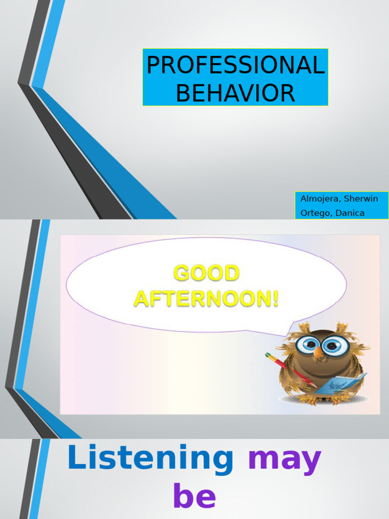 BSED 3A - Almojera & Ortego - PROFESSIONAL BEHAVIOR | PDF | Teachers ...