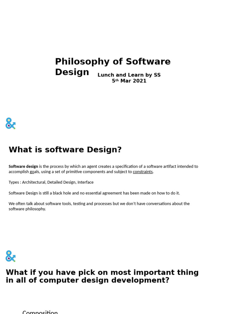 Design Philosophy - SS | PDF | Interface (Computing) | Software