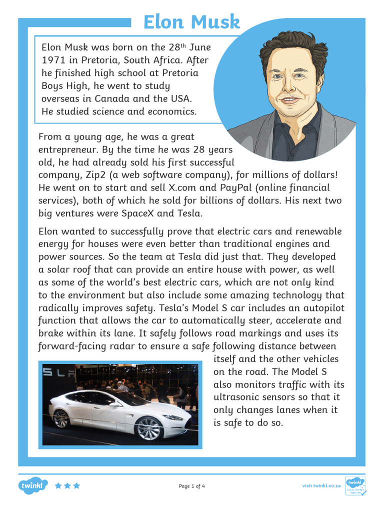 Elon Musk: Entrepreneur and Innovator | PDF | Space X | Space X Dragon