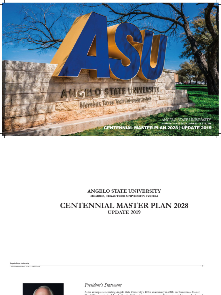 Angelo State University Master Plan Update | PDF | Arizona State University