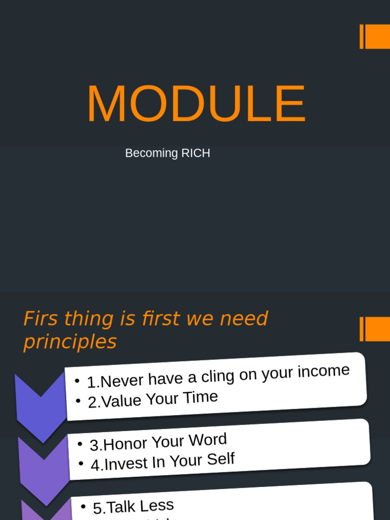 Principles for Becoming Rich | PDF