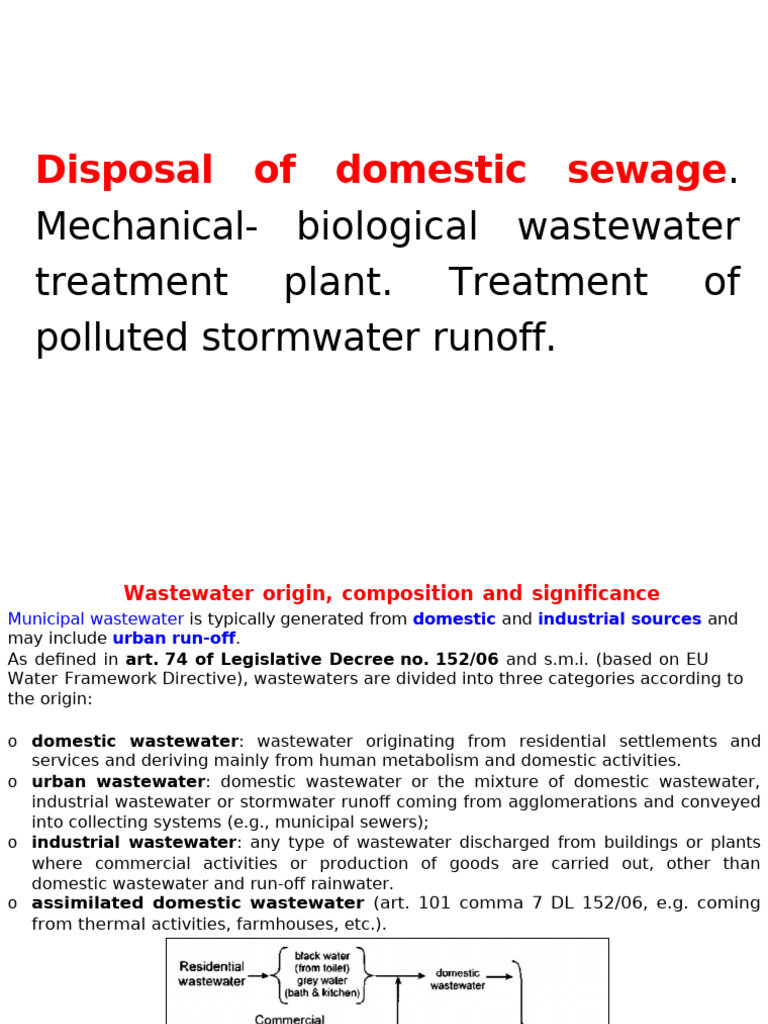 Disposal of Domestic Sewages | PDF | Sewage Treatment | Sewage