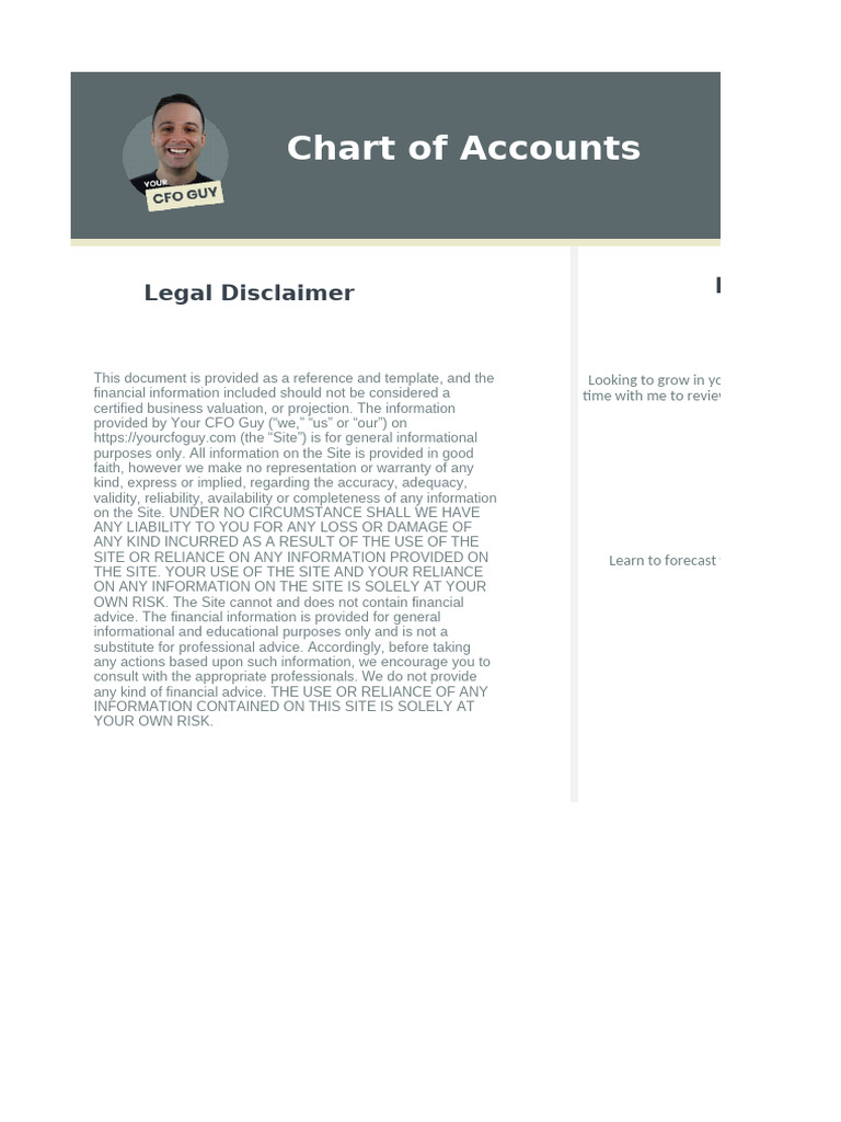 Mighty Digits - Chart of Accounts Template 0igGSzD HuluPhw | PDF ...