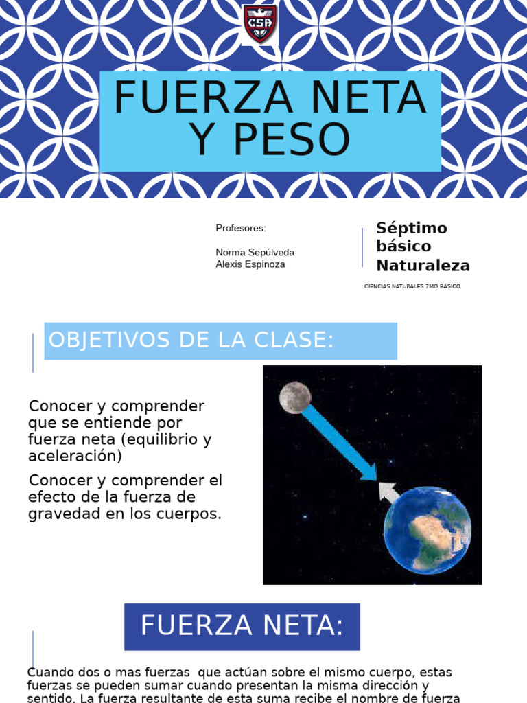 FUERZA NETA Y PESO 7mo CSA | PDF | Fuerza | Peso