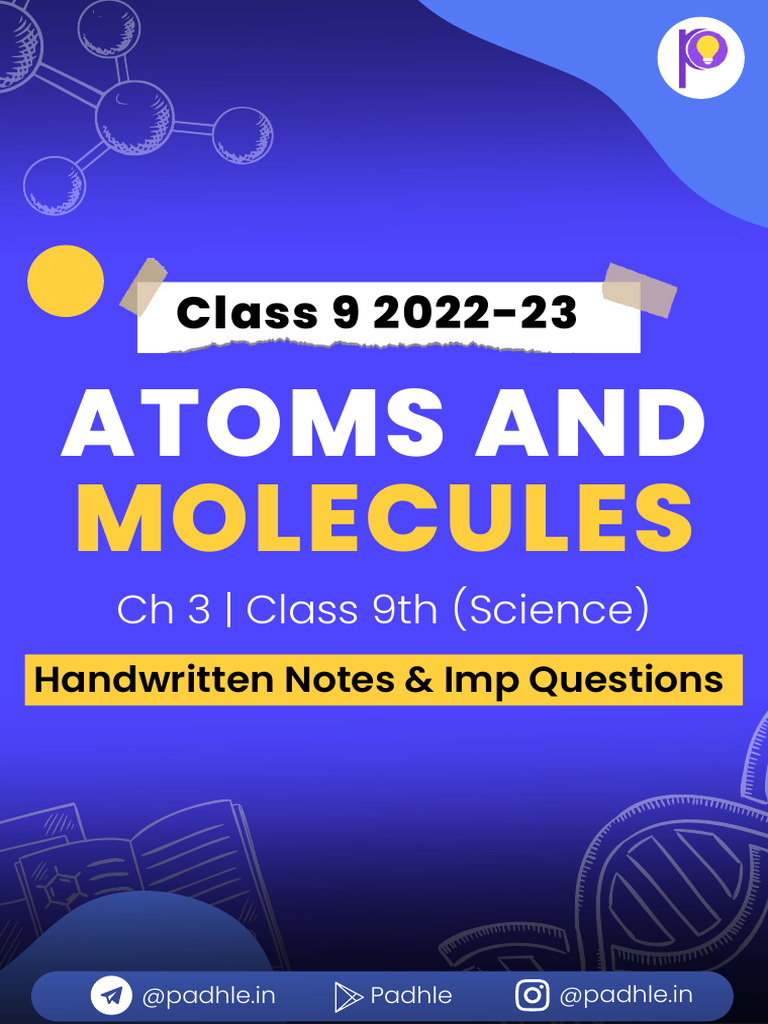 Atoms and Molecules - Padhle 9th Science Notes 2 | PDF